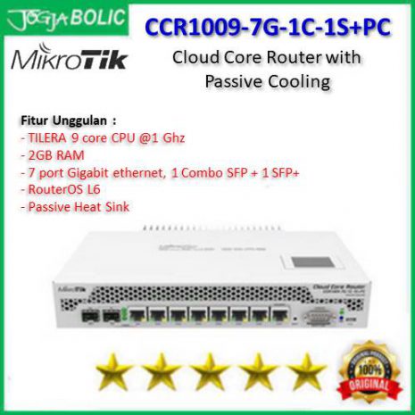 Jual MikroTik CCR1009-7G-1C-1S+PC Cloud Core Router with Passive Cooling | Shopee Indonesia