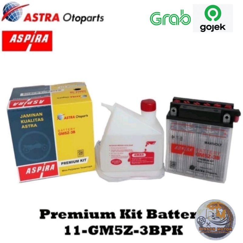 Jual Aki Motor ASPIRA GM5Z3B KIT SUPRA JUPITER VEGA MIO SMASH SHOGUN ...