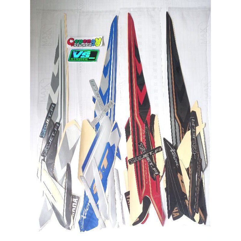 Jual sticker striping list body motor yamaha xeon GT 2015 2016 merah ...