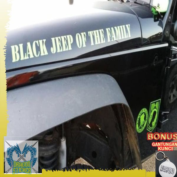 Jual TERMURAH STICKER BLACK JEEP OF THE FAMILY/STIKER JEEP ONLY 1 PCS ...