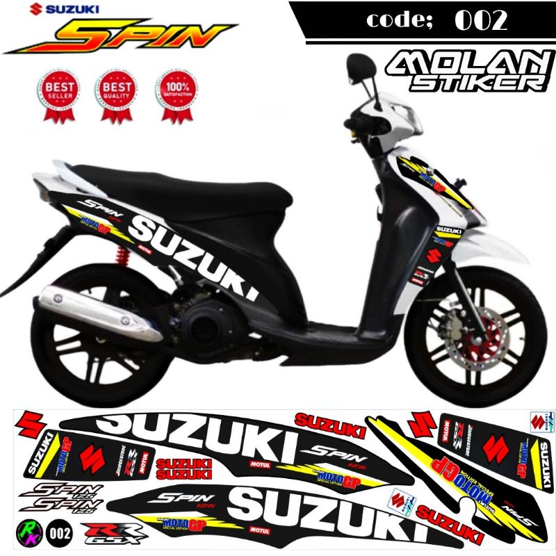 Jual Decal Sticker Striping Variasi Suzuki SPIN 125 MOTO GP / SPIN GP ...