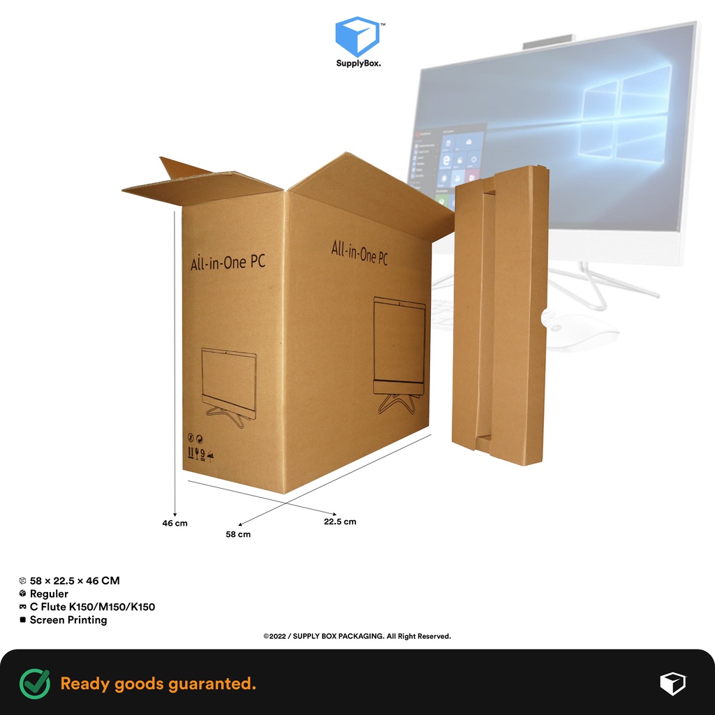 Jual BOX ALL IN ONE PC 58x22.5x46 CM | Box AIO | Cardboard | PART 1X ...