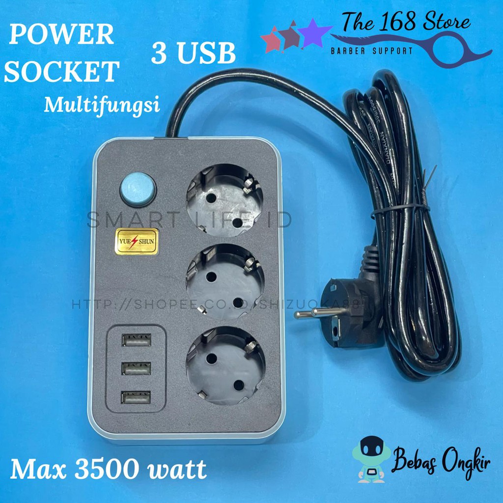 Jual Stop Kontak Colokan Multiguna Kabel Power Socket High Quality ...