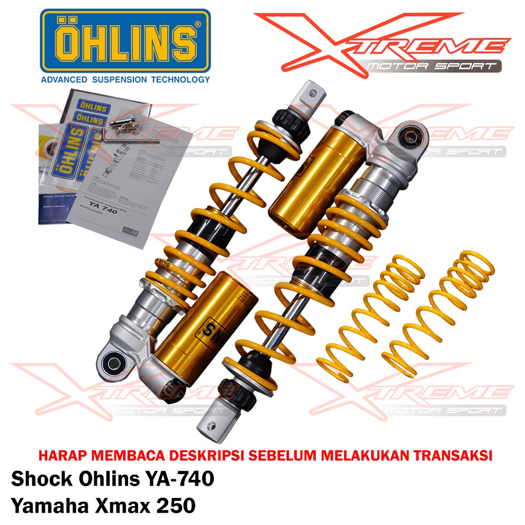 Jual Shock Breaker Ohlins Belakang Original YA 740 Xmax 250 / YA 967 ...