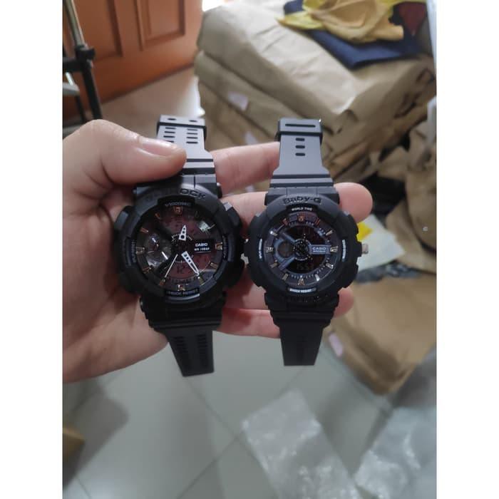 Jual Jam tangan G Shock Couple GA-110 Full Black Army anti air digital ...