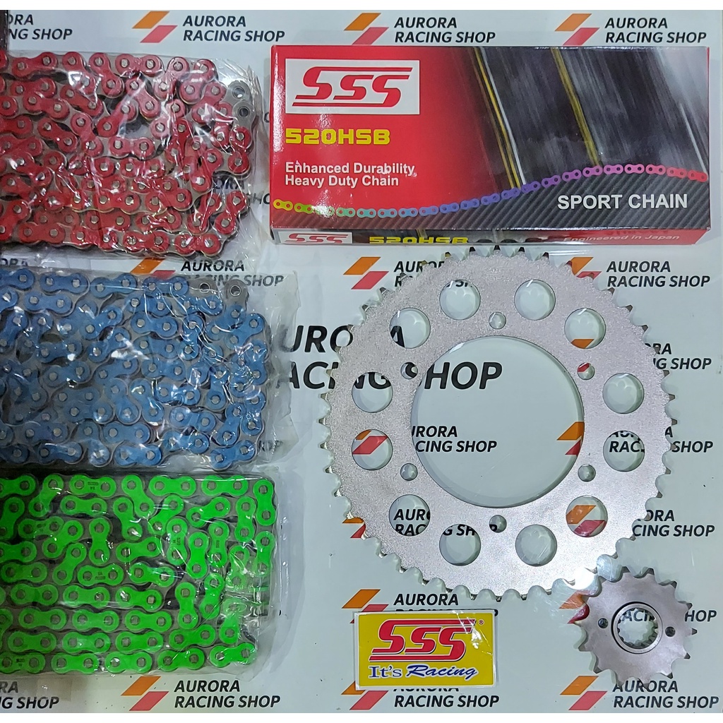 Jual Gear Set SSS Ninja 250 Karbu / 250 FI / Z 250 / SL 250 & Rantai SSS 520 HSB Colour Series ...