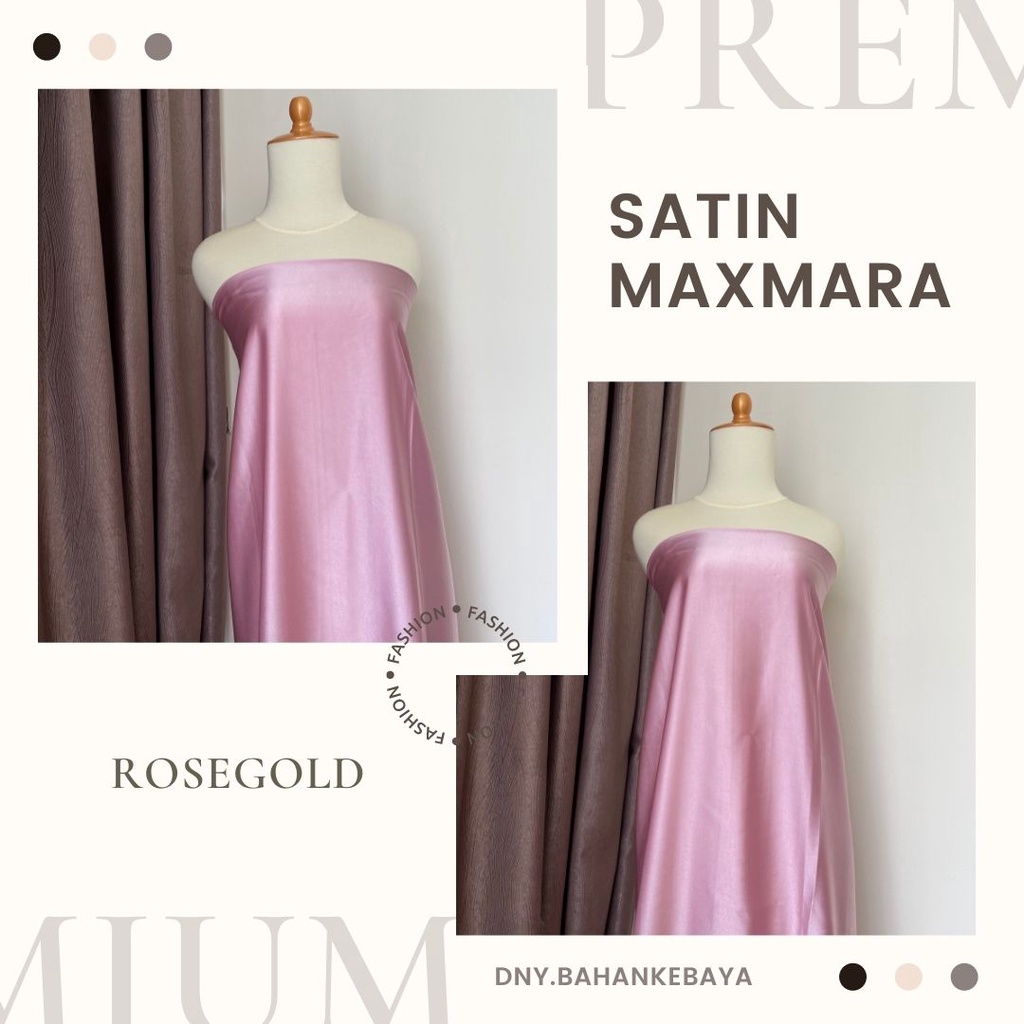 Jual Kain Furing Kebaya Satin Saten Silk Premium Maxmara Warna Pink ...