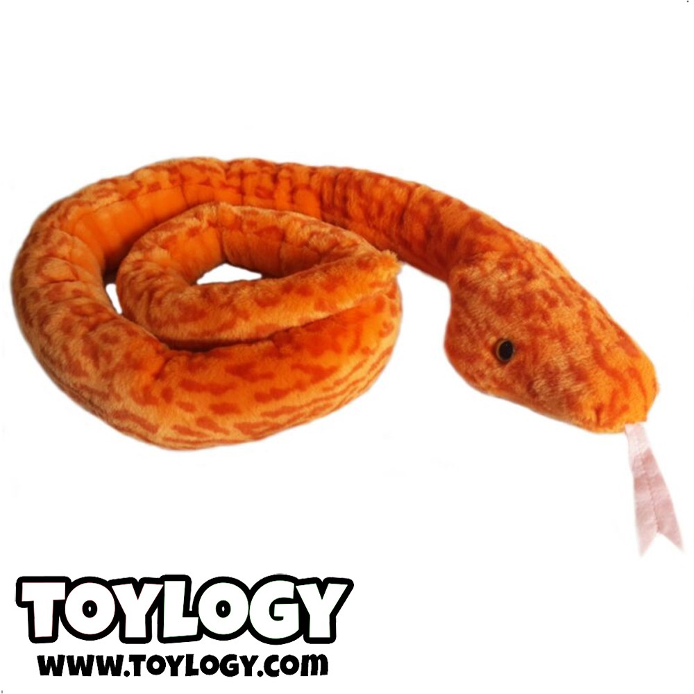 Jual Boneka Hewan Ular Oren ( Snake Orange Stuffed Animal Doll ) 99.5 ...