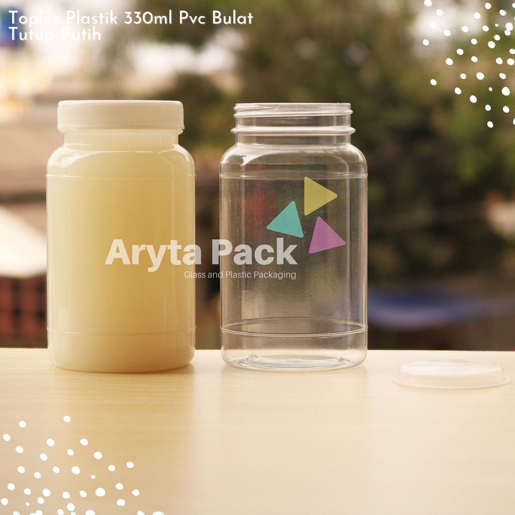 Jual Toples plastik PVC 330ml selai bulat kue snack cookies sambal ...
