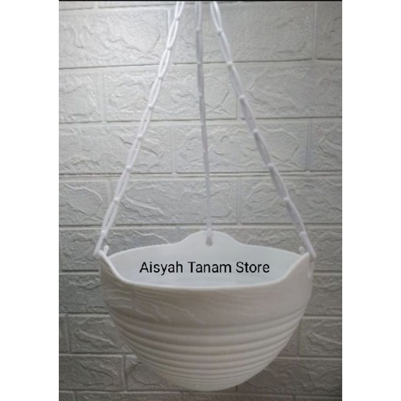 Jual Pot Gantung Putih/Pot Tanaman Gantung Gentong Murah | Shopee Indonesia