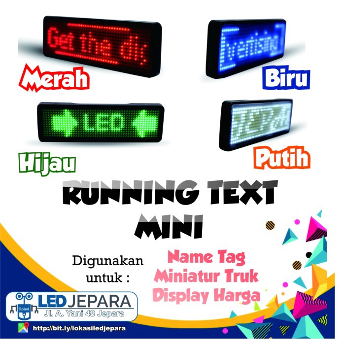 Jual Id Card - Led Badge Papan Nama Led Berjalan Running Text Nametag ...