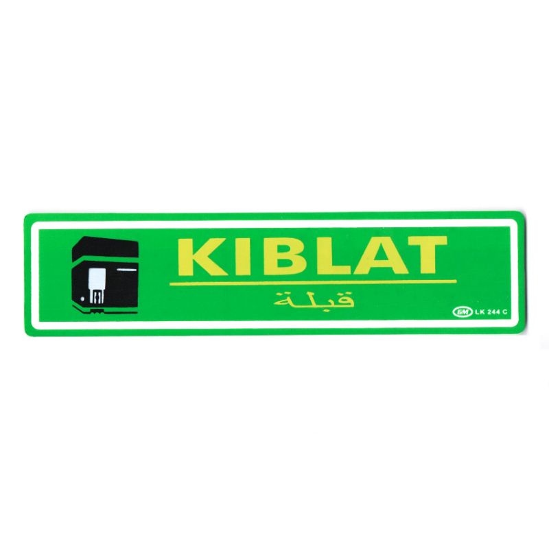 Jual Papan Tanda / Sign Board / Label Acrylic KIBLAT LK 244 C | Shopee ...