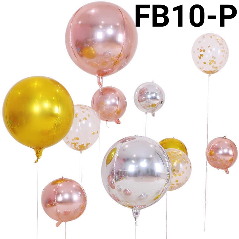 Jual FB10-P Balon foil bola bulat orbz 4D 10 inch 25 cm helium quality ...