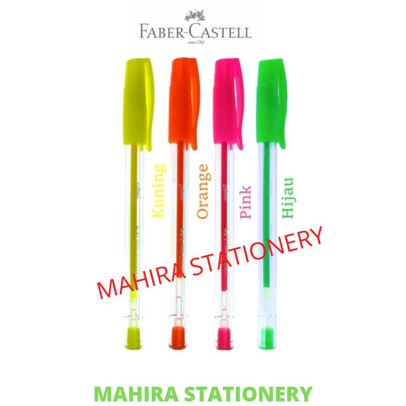 Jual Faber-Castell Pulpen/Ballpoint Tripen Neon set 4 warna (kuning ...