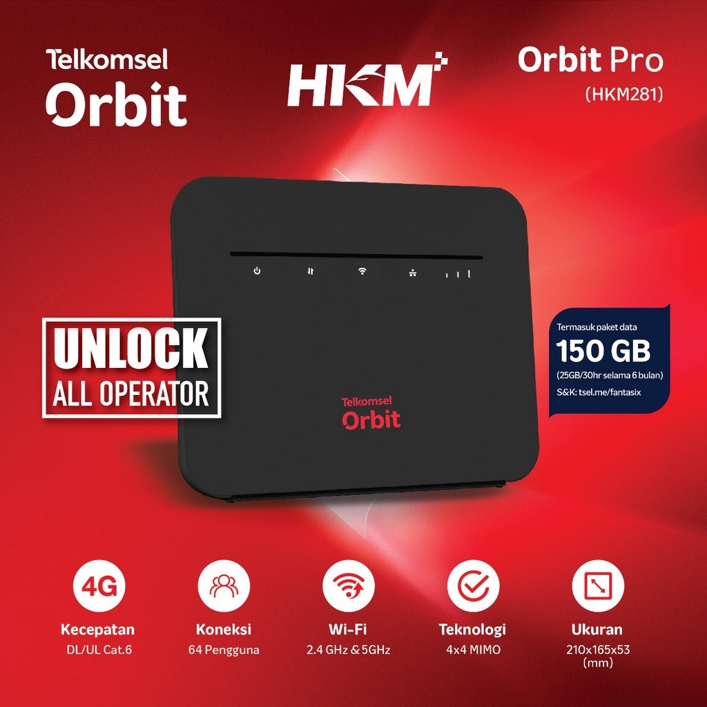Jual Orbit Pro HKM281 - Telkomsel Orbit Pro HKM281 Modem WiFi 4G ...
