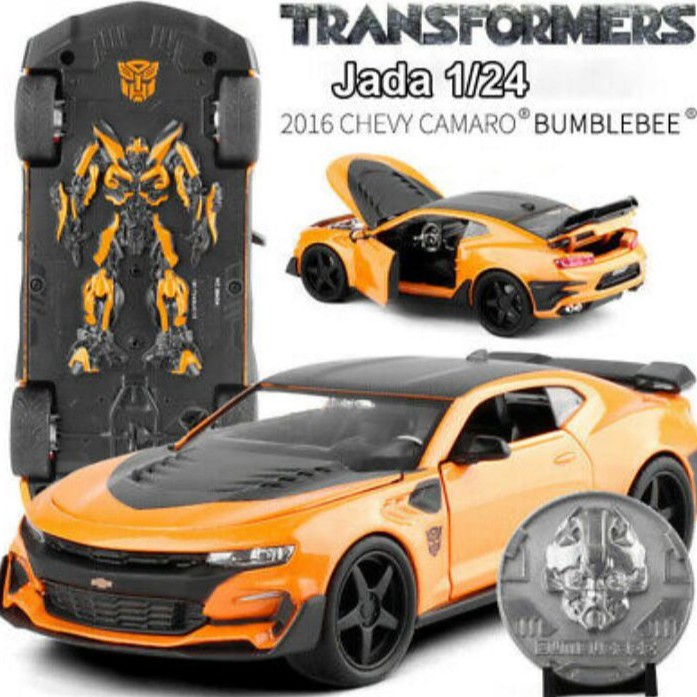 Jual JADA 1:24 Transformers Bumblebee HOT ROD Diecast Model Car Coin ...