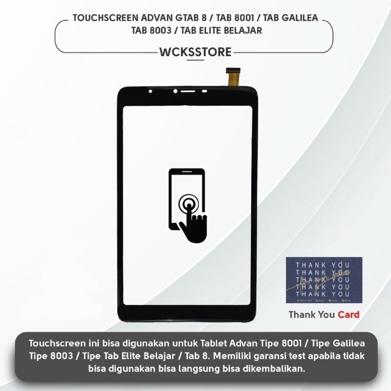 Jual Touchscreen advan GTAB 8001 / Tab 8 / Tab Galilea [Langsung Kirim] | Shopee Indonesia
