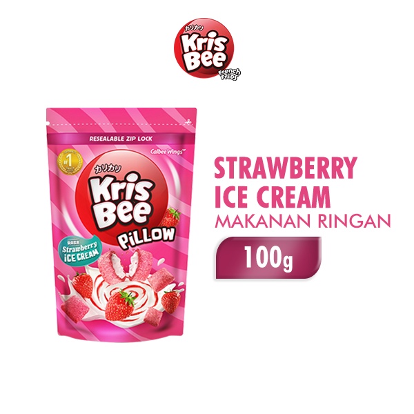 Jual Krisbee Pillow Strawberry Ice Cream 100 gr | Shopee Indonesia