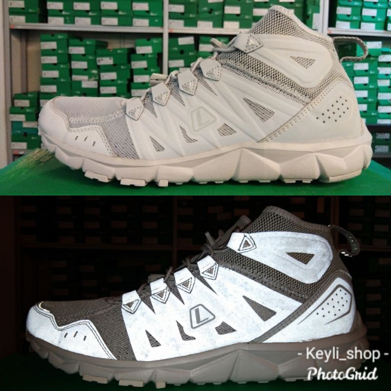 Jual Sepatu League Kumo Mid M Grey Running Shoes Cowo Sneakers Pria ...