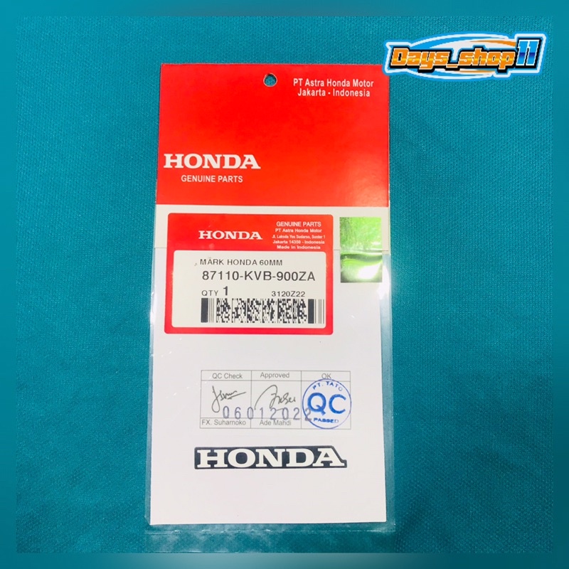 Jual stiker sticker logo emblem motor honda mark honda 60mm universal ...