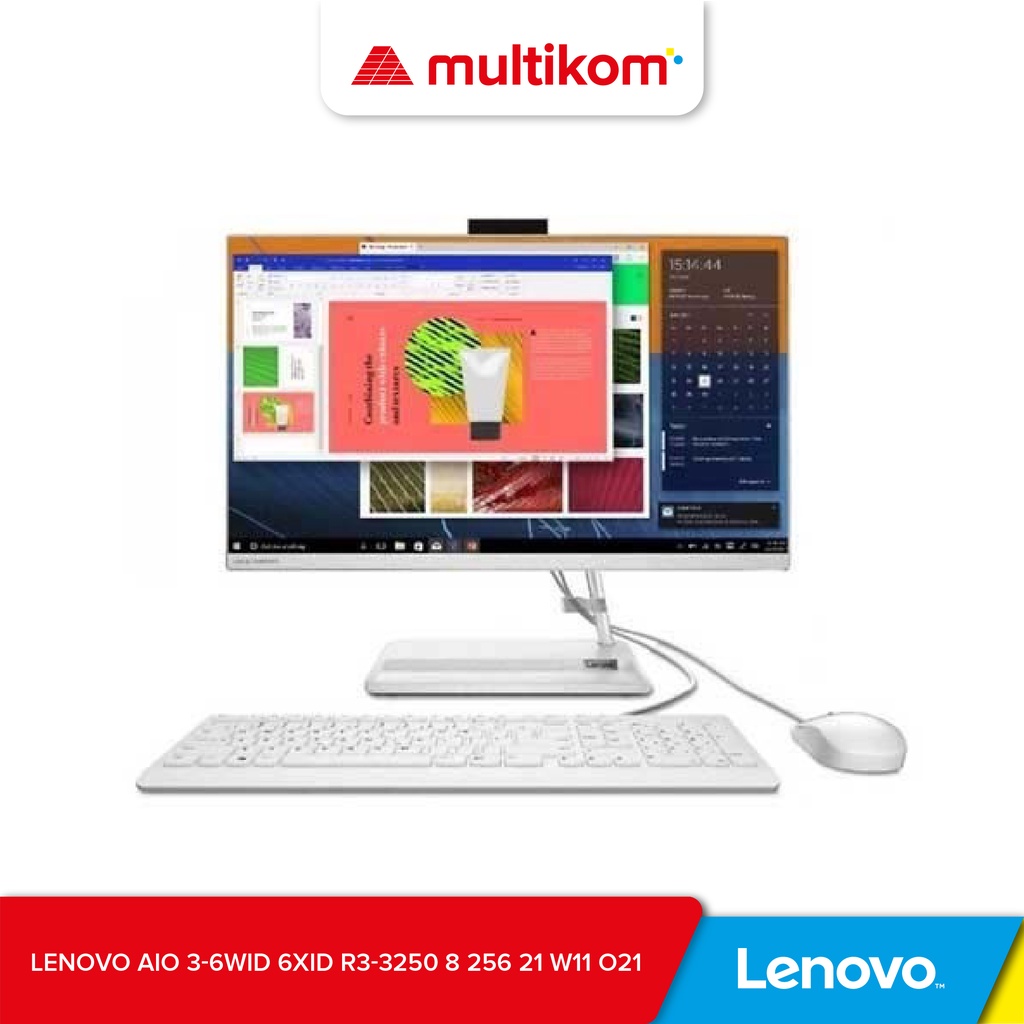 Jual LENOVO AIO 3 6XID 6WID AMD Ryzen 3 3250U 8GB RAM 256GB SSD 21.5 ...