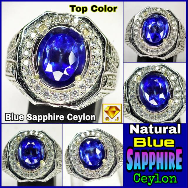 Jual NATURAL BLUE SAPPHIRE CEYLON SRILANKA MEMO Batu Safir Bkn Yellow ...