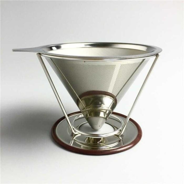 Jual Coffee Maker | V60 Coffee Dripper Paperless Metal Coffee Filter ...
