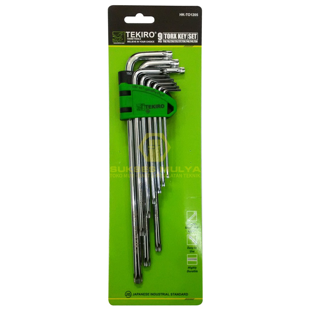 Jual Kunci L Set 9 pcs Tekiro Model Bintang Panjang Tanpa Lubang | Shopee Indonesia
