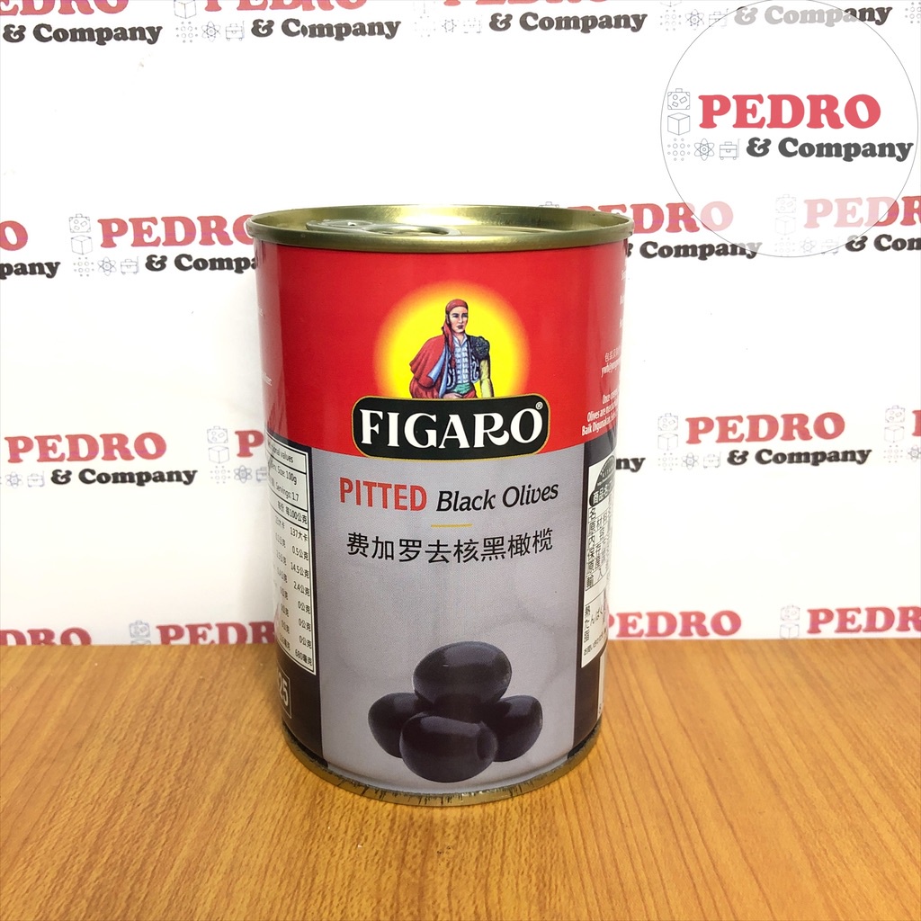 Jual Figaro pitted black olives 400 gram - buah olive dalam kaleng | Shopee Indonesia