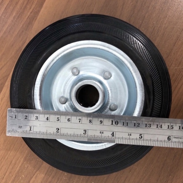 Jual 6 inchi roda only saja roda gepeng roda karet hitam roda etalase ...