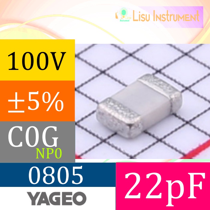 Jual 22pF ±5% 100V NP0 C0G 0805 2012(mm) SMD Multilayer Ceramic ...