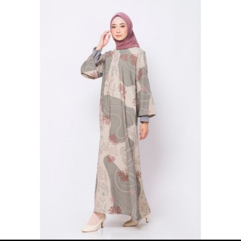 Jual ZM Zaskia Mecca Dress Gamis Pakaian Muslim Luny Cream Size M ...
