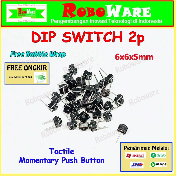 Jual Produk Terbaru Dip 2 Pin Momentary Push Button Tactile 2P Switches ...