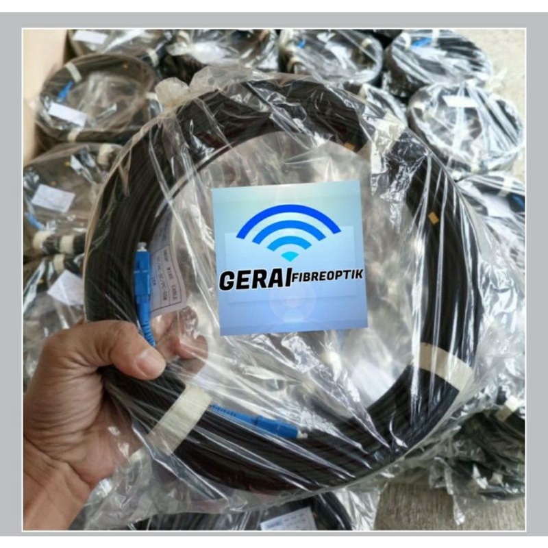 Jual Dropcore 1 core ,/cable fiber optik fTTh 35m siap pakai | Shopee ...