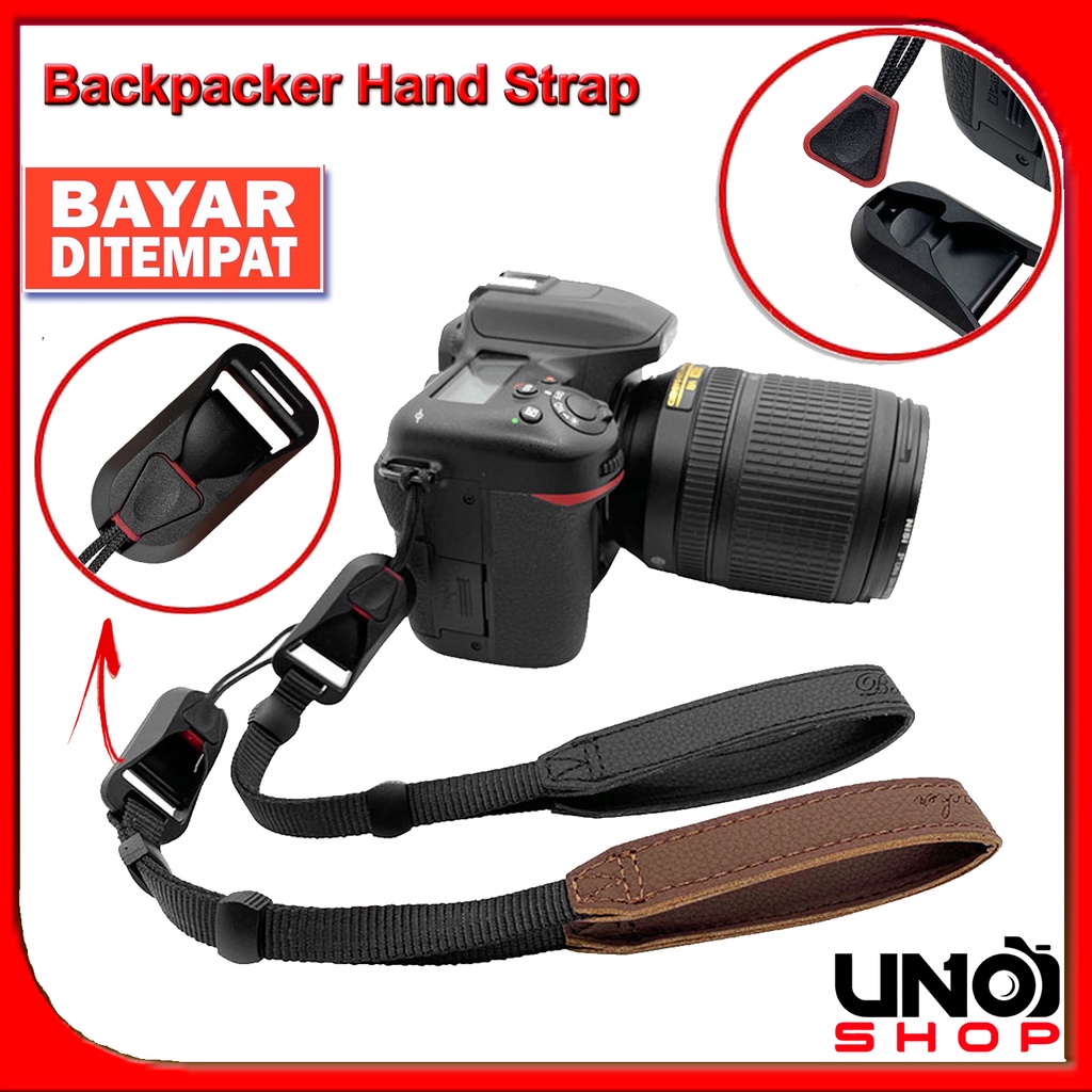 Jual Backpacker Hand Wrist Strap Leather Quick Release Buckle For SLR ...