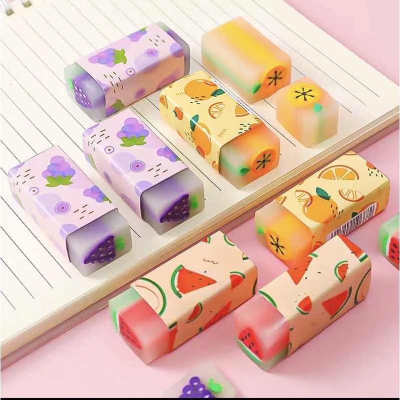 Jual PENGHAPUS PENSIL MOTIF BUAH / STIP PENGHAPUS LUCU MOTIF BUAHAN ...