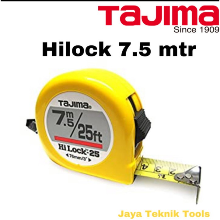 Jual Meteran Tajima Hi-Lock 7,5 meter Kuning Measuring Tape | Shopee Indonesia
