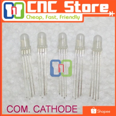 Jual [DSP-0011] 5X LED RGB RED GREEN BLUE 4P 5MM COMMON CATHODE SUPER BRIGHT | Shopee Indonesia