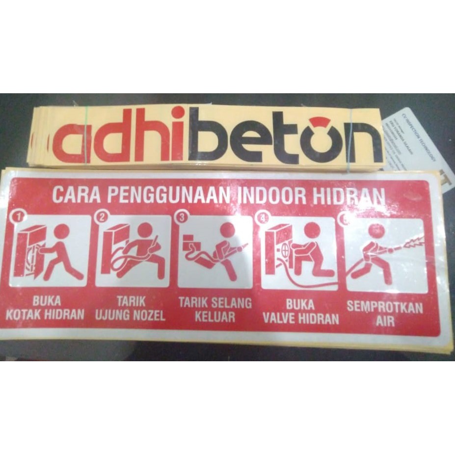 Jual Sticker cutting Safety sign K3 cara penggunaan hidran indoor ...