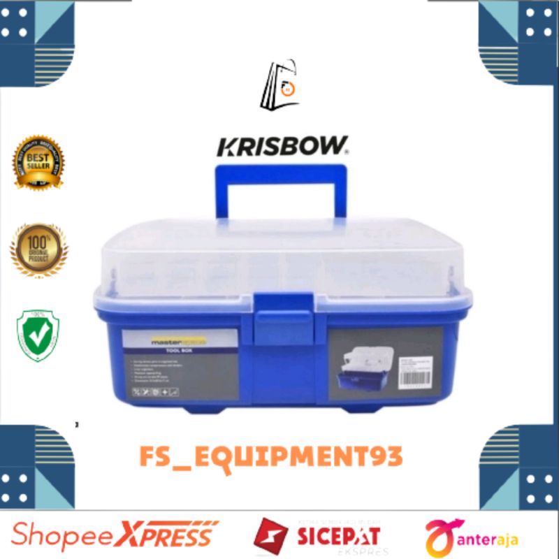 Jual Tool box krisbow 33,5x20,5x17 Cm/kotak perkakas/kotak peralatan ...
