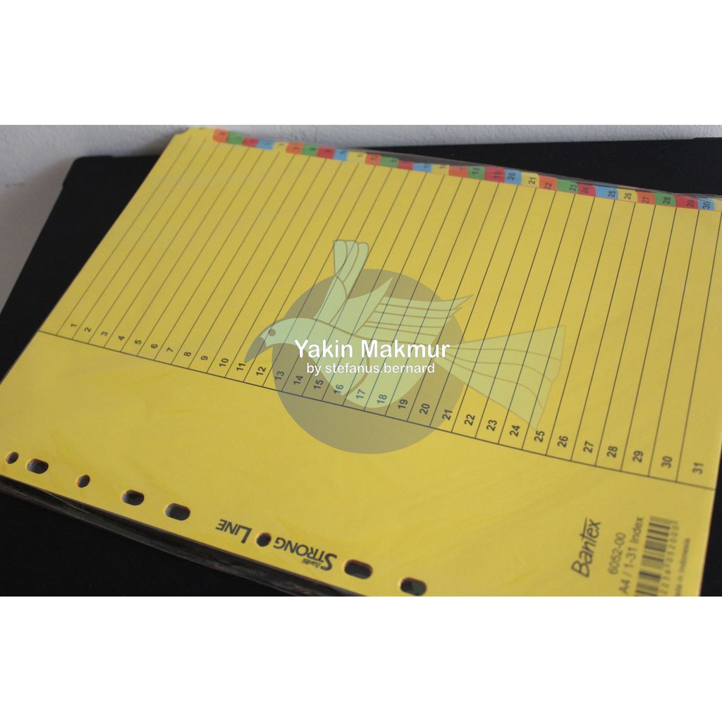 Jual BANTEX DIVIDER UKURAN A4 INDEX 1-31 (ANGKA) | Shopee Indonesia