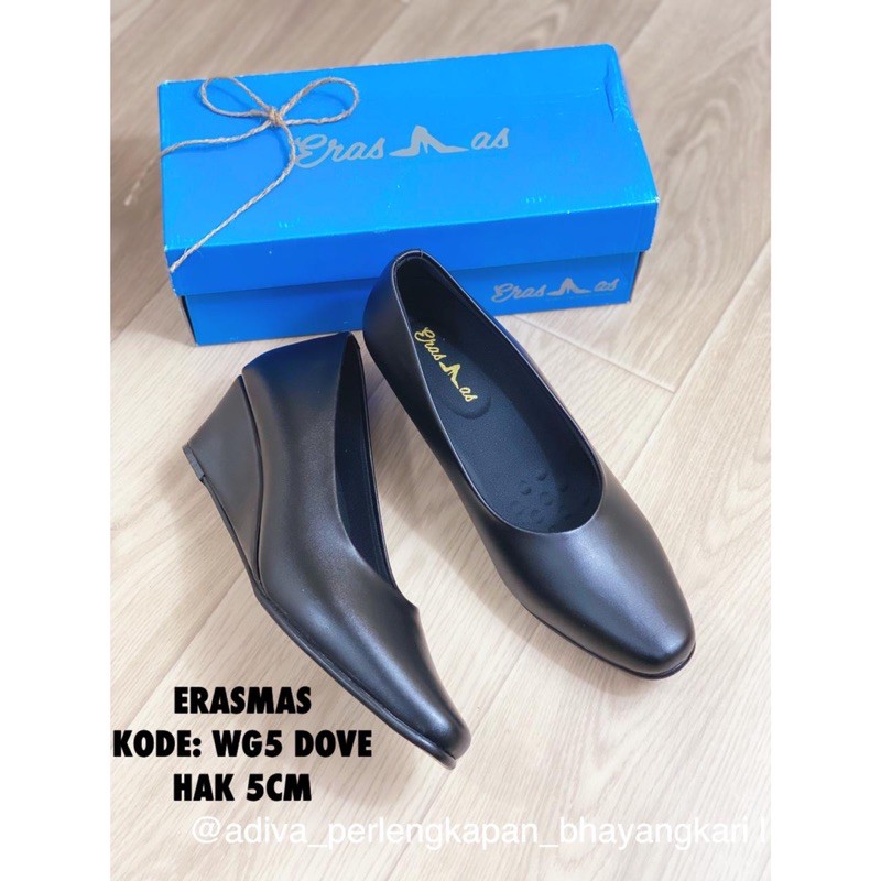 Jual SEPATU ERASMAS DINAS WEDGES DOVE / NANO KILAP HAK 3 / 5 /7 CM ...