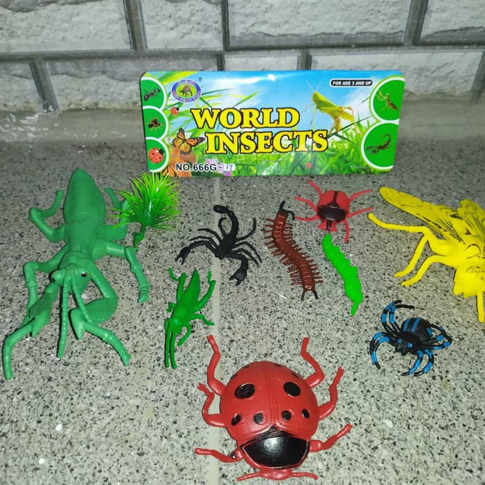 Jual MAINAN INSECT WORLD - HEWAN SERANGGA ANAK EDUKATIF - KEBUN ...