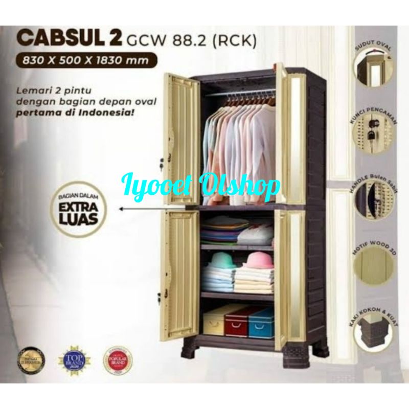 Jual Lemari Plastik Napolly Cabsul 2 GCW | Shopee Indonesia