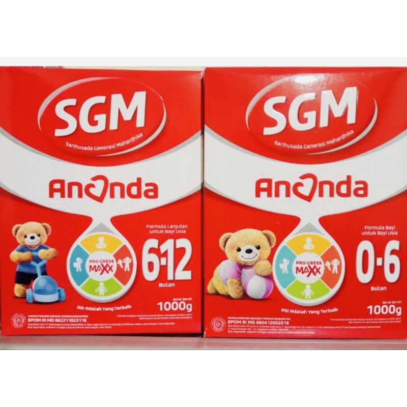 Jual SUSU FORMULA SGM ANANDA 1000 Gr (0-6 bulan) | Shopee Indonesia