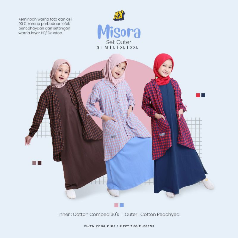 Jual Hoofla Kids Baju Setelan Anak Remaja Usia 3 sampai 13 tahun Misora Set Outer | Shopee Indonesia