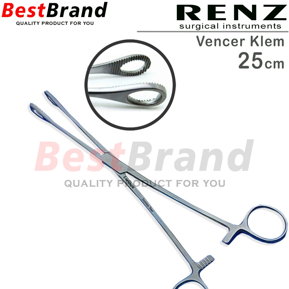 Jual RENZ Klem Vencer 25 cm Foerster Sponge Forcep Ring Tang | Shopee ...