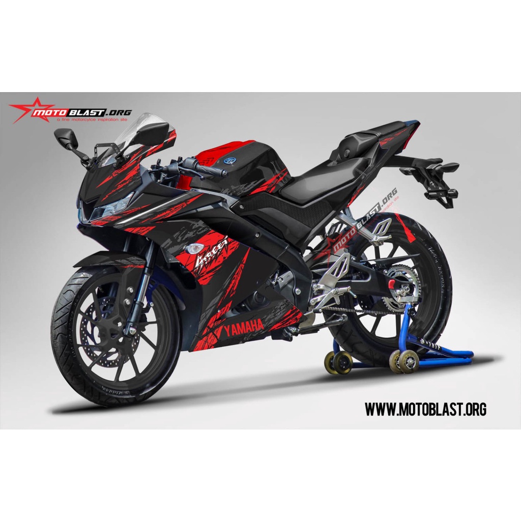 Jual Decal Sticker Motor Motoblast - Yamaha R15 V3 Livery Black Street ...
