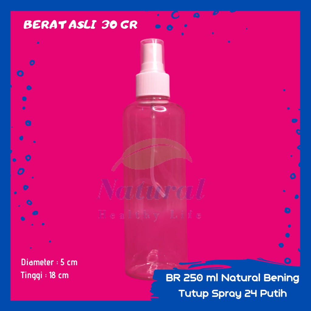 Jual Botol 250ml BR Spray Putih N 24 Bahan PET Tebal | Shopee Indonesia