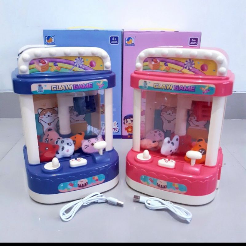 Jual Mainan Claw Doll Machine Capit Boneka - Game Japit Mini Grabber ...